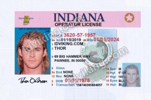 Indiana (IN) – Drivers License PSD Template Download - ID Viking