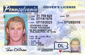Pennsylvania (PA) – Drivers License PSD Template Download - ID Viking