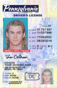 Pennsylvania NEW (PA) under 21 Drivers License – Scannable Fake ID - ID ...